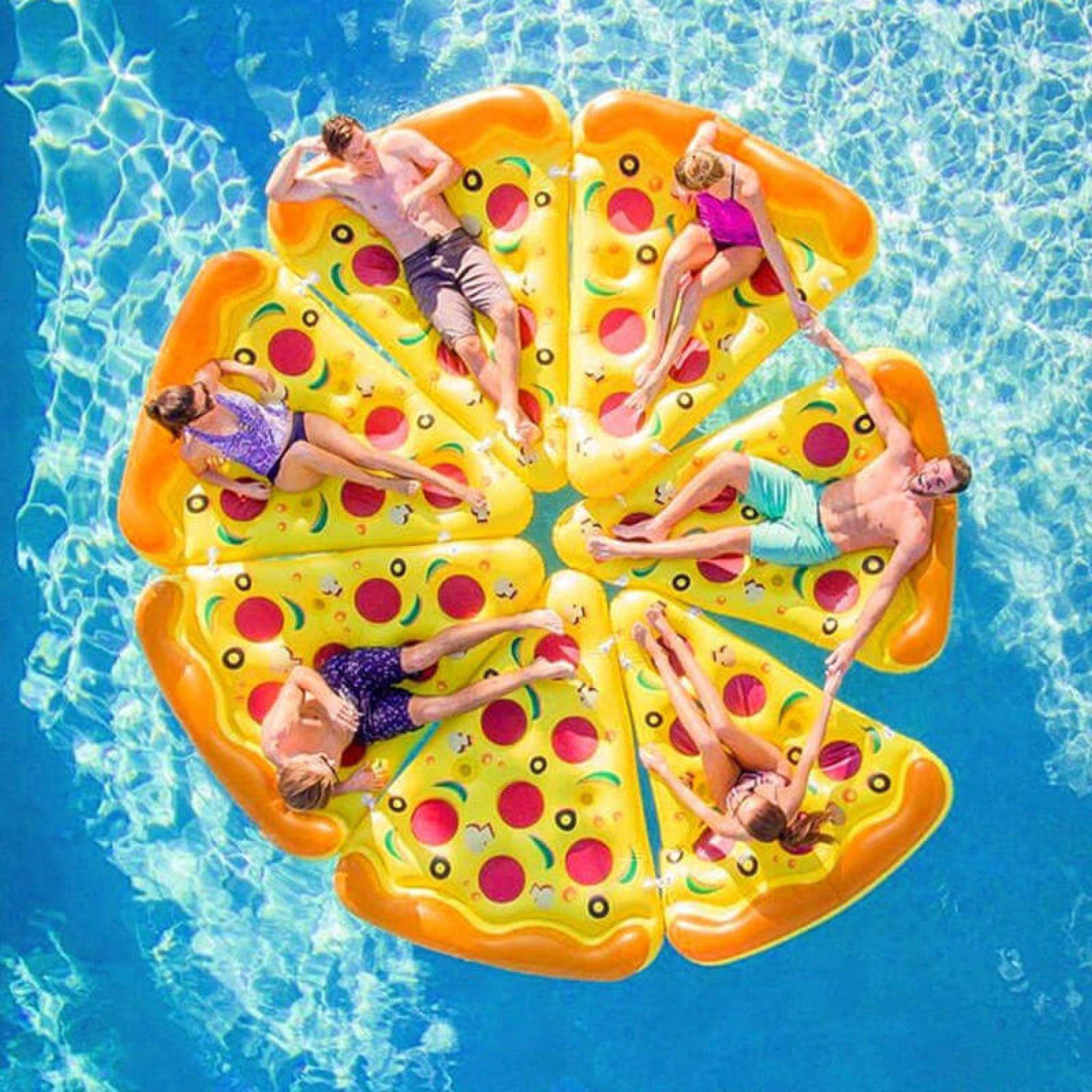 This Giant Inflatable Pizza Slice Pool Float Has a Slice For Every ...