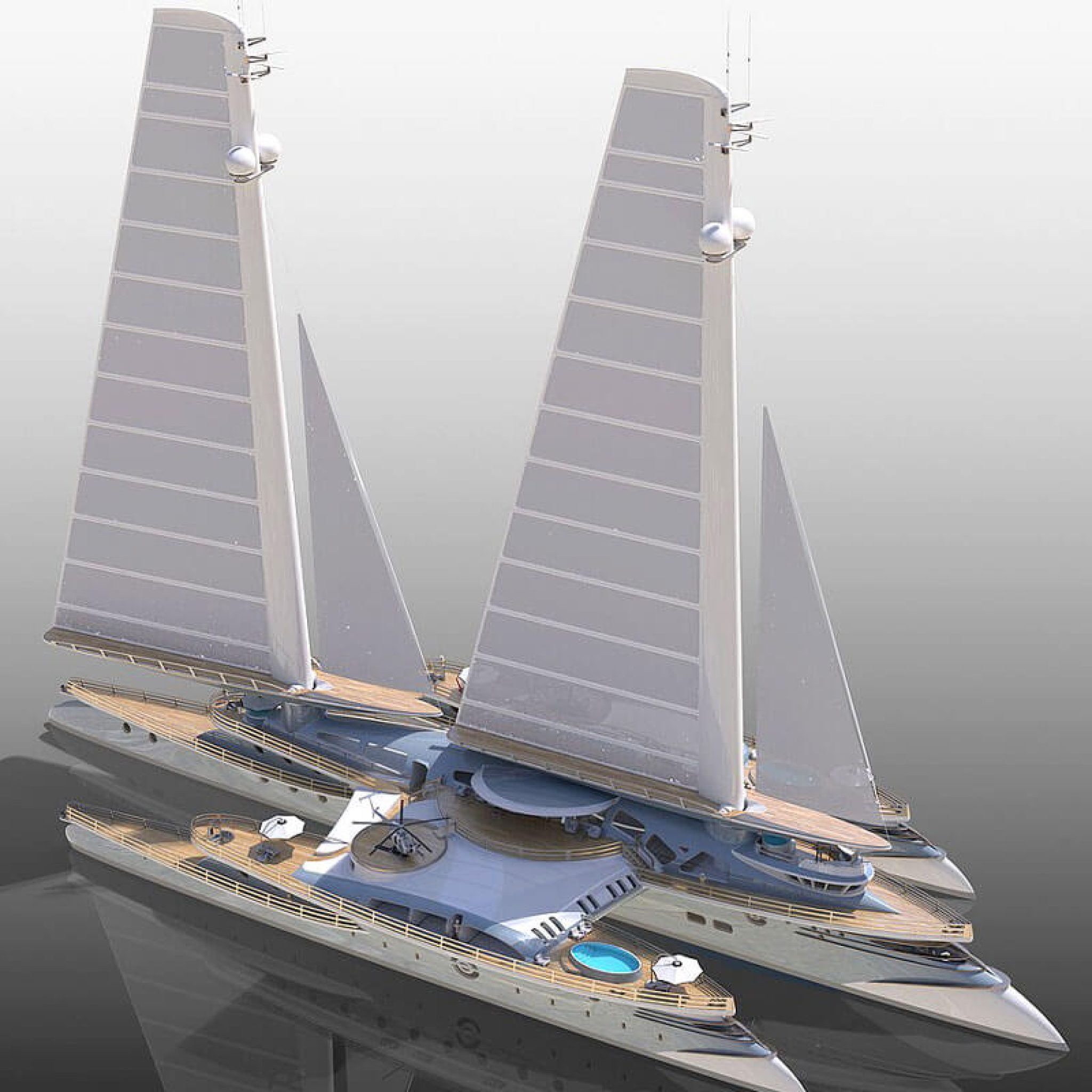 Trident is a 328-Foot Long Catamaran Superyacht That is More Like a ...