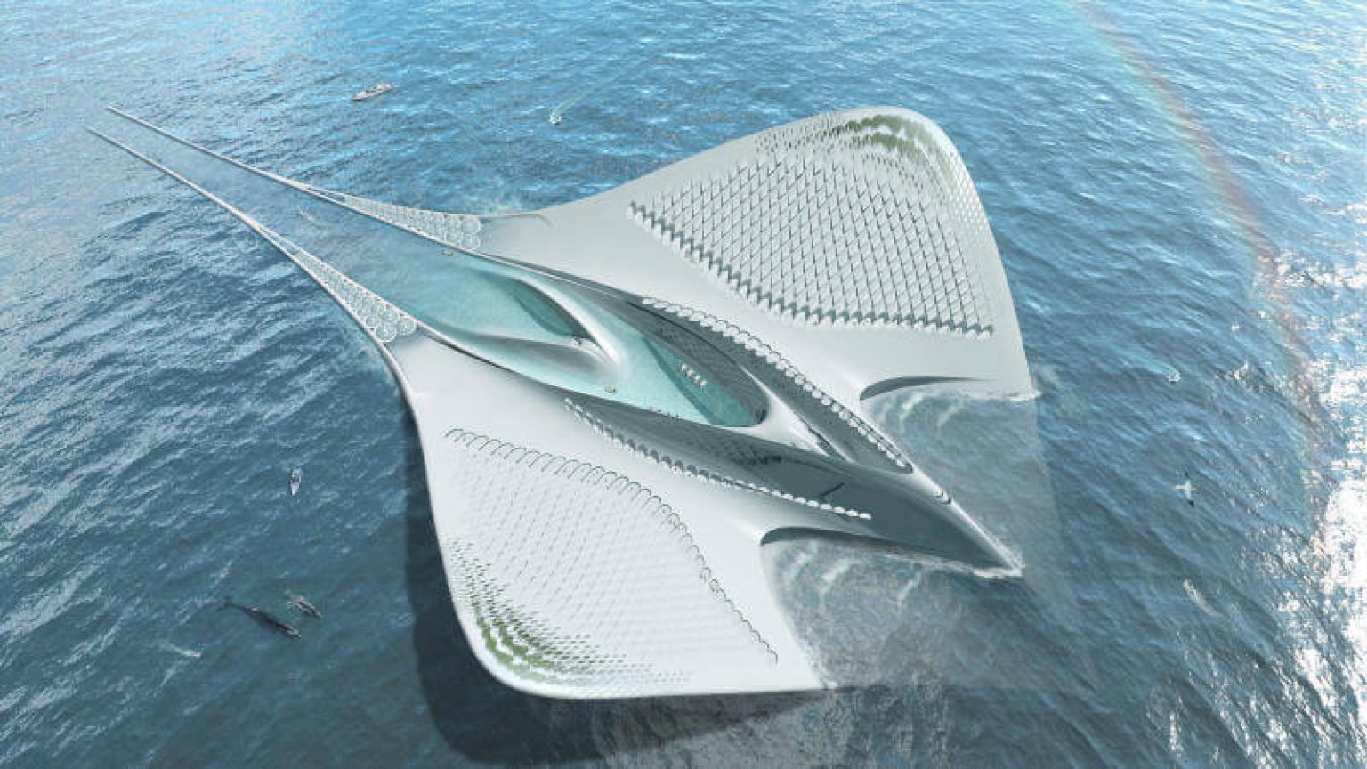 This Futuristic Floating Ocean City Shaped Like a Manta Ray Will House ...