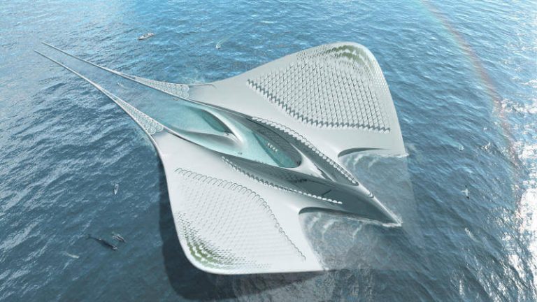 This Futuristic Floating Ocean City Shaped Like a Manta Ray Will House ...