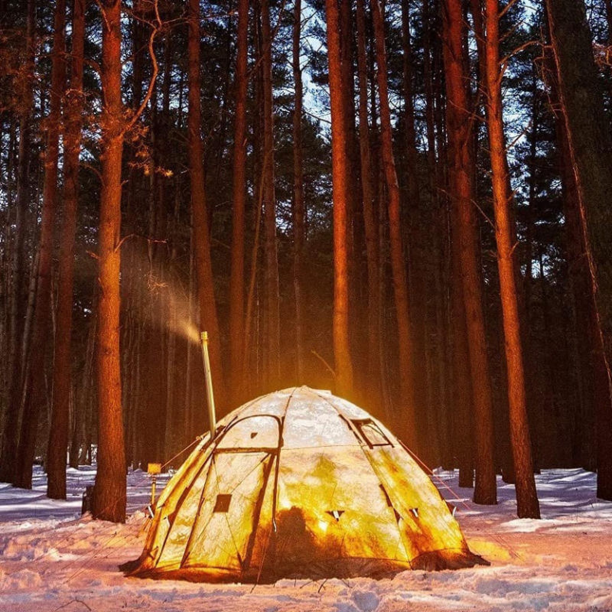 This 8-Person Russian-Bear Hot Tent is Perfect for Camping Fishing and ...