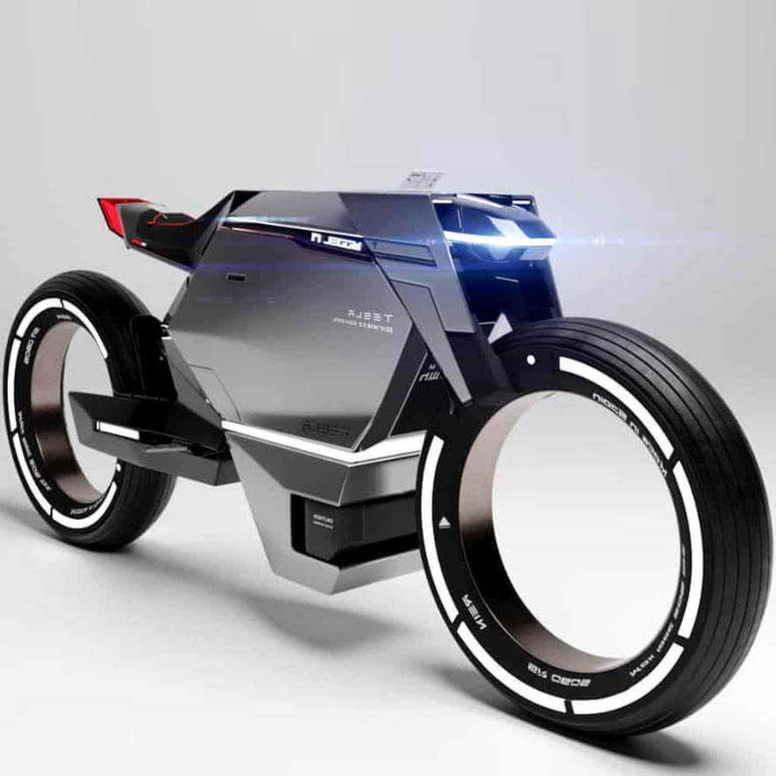 This futuristic Model M Motorbike is Inspired By The Tesla Cybertruck ...