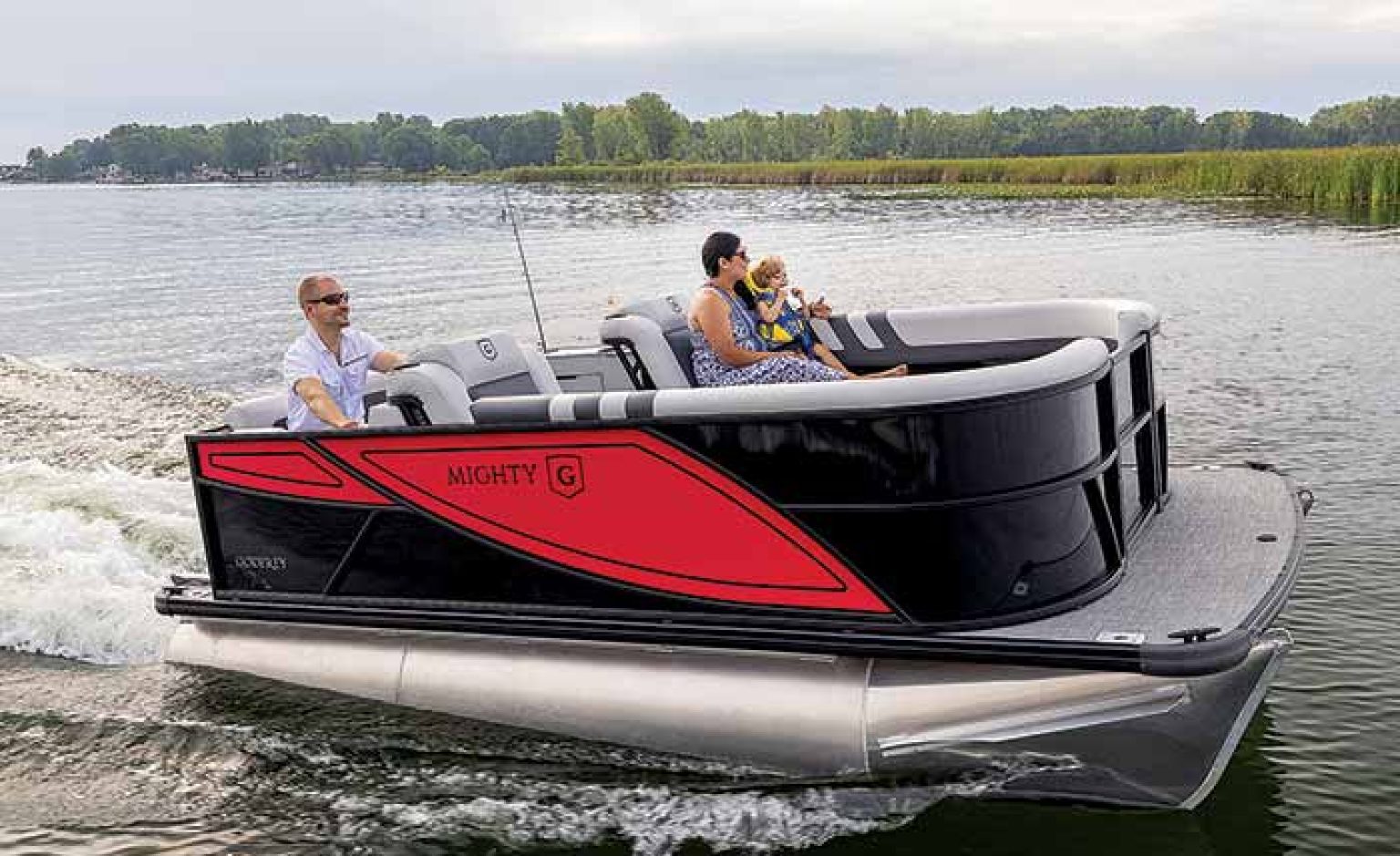 Godfrey Mighty G Electric Pontoon is a Recreational Day Boat Ideal for ...