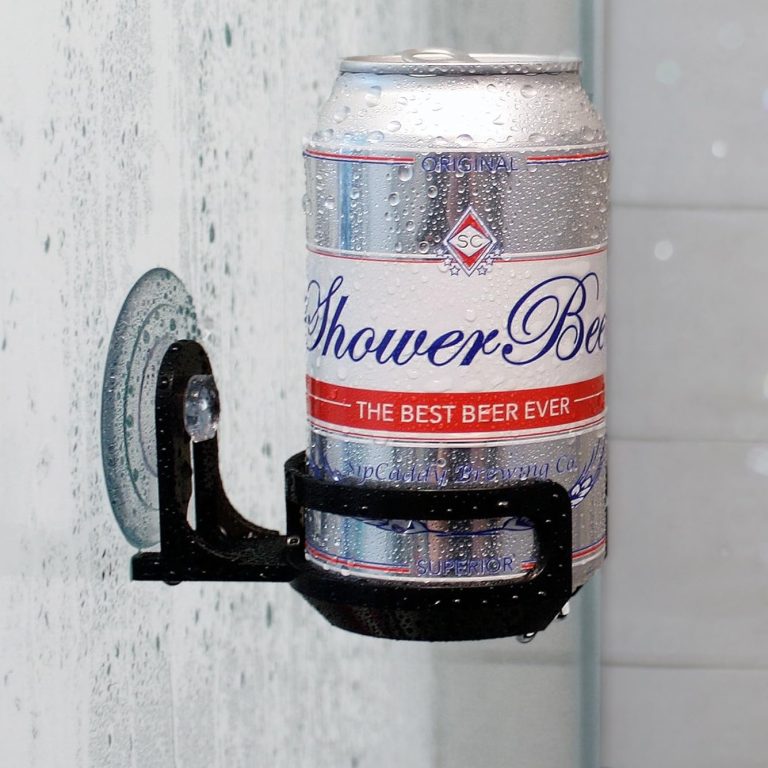 This Shower Drink Holder Holds Beer Cans and Wine Glasses in the Shower ...